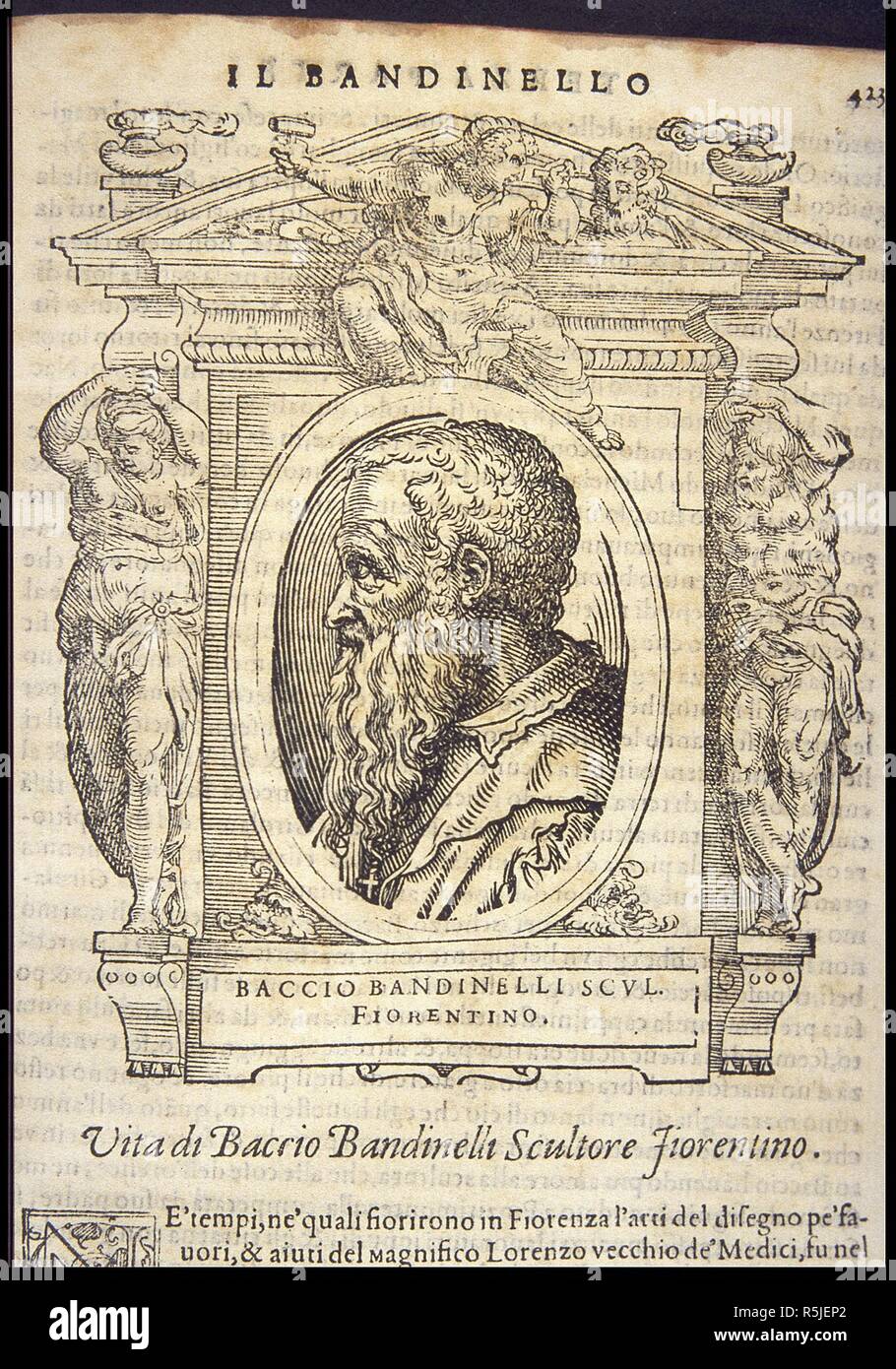 Baccio Bandinelli. From: Giorgio Vasari, The Lives of the Most ...