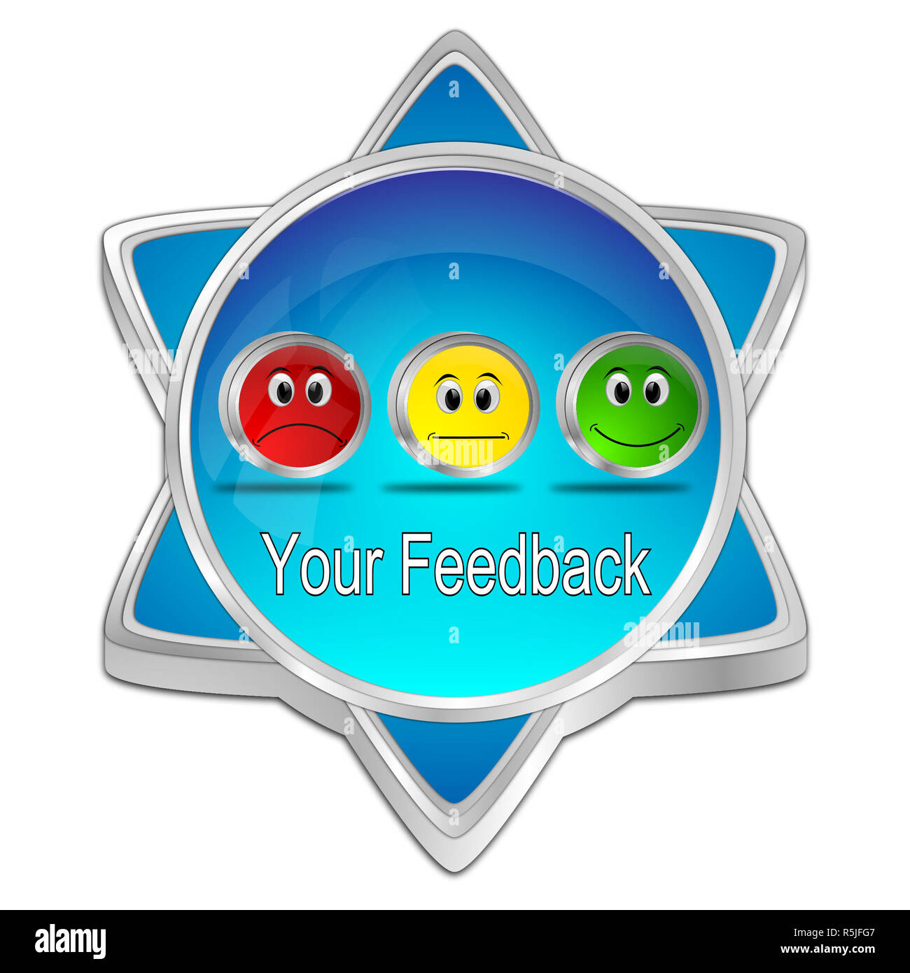 blue Your Feedback Button - 3D illustration Stock Photo - Alamy