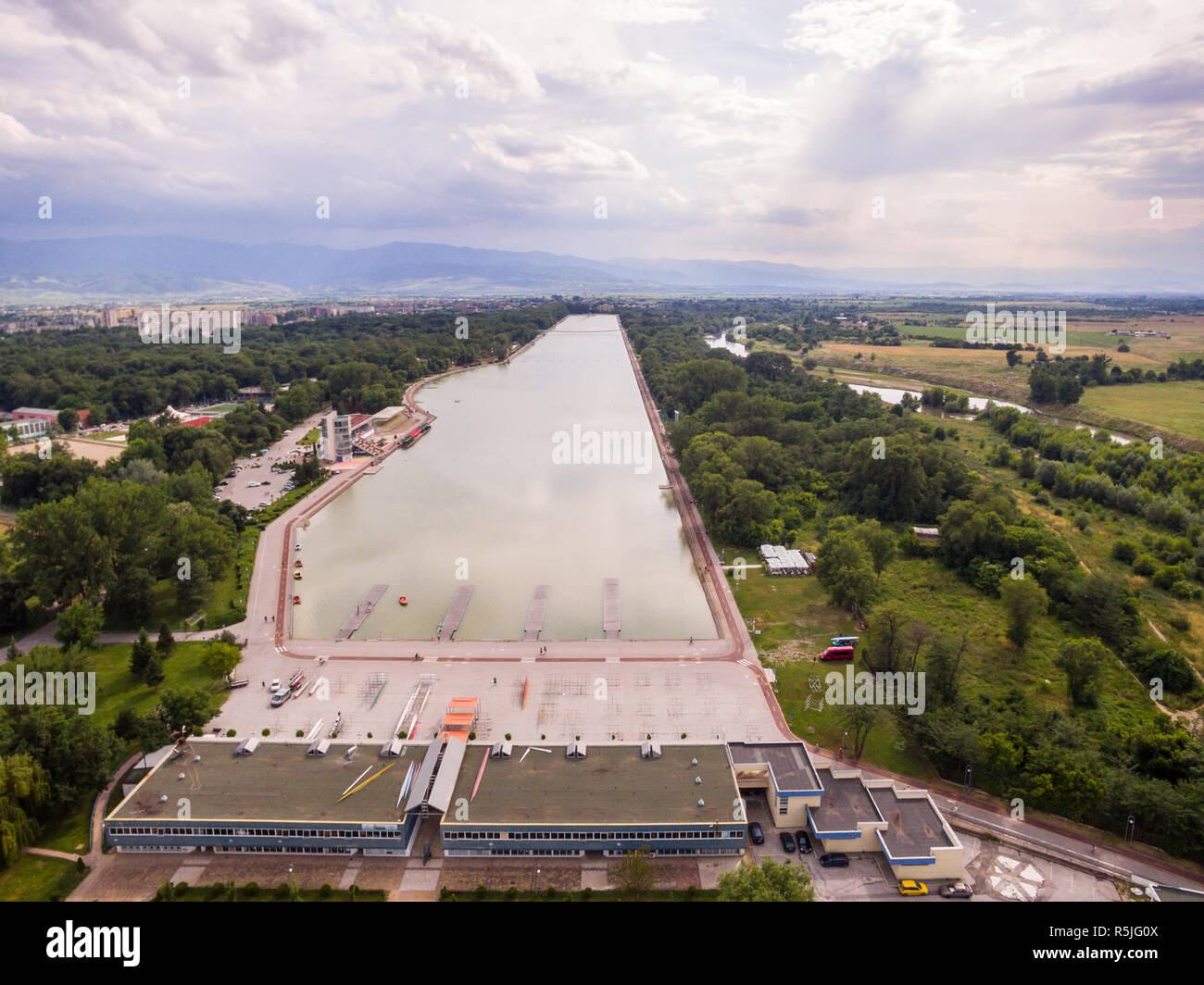 Aerial view of the rowing channel in Plovdiv, Bulgaria Stock Photo - Alamy