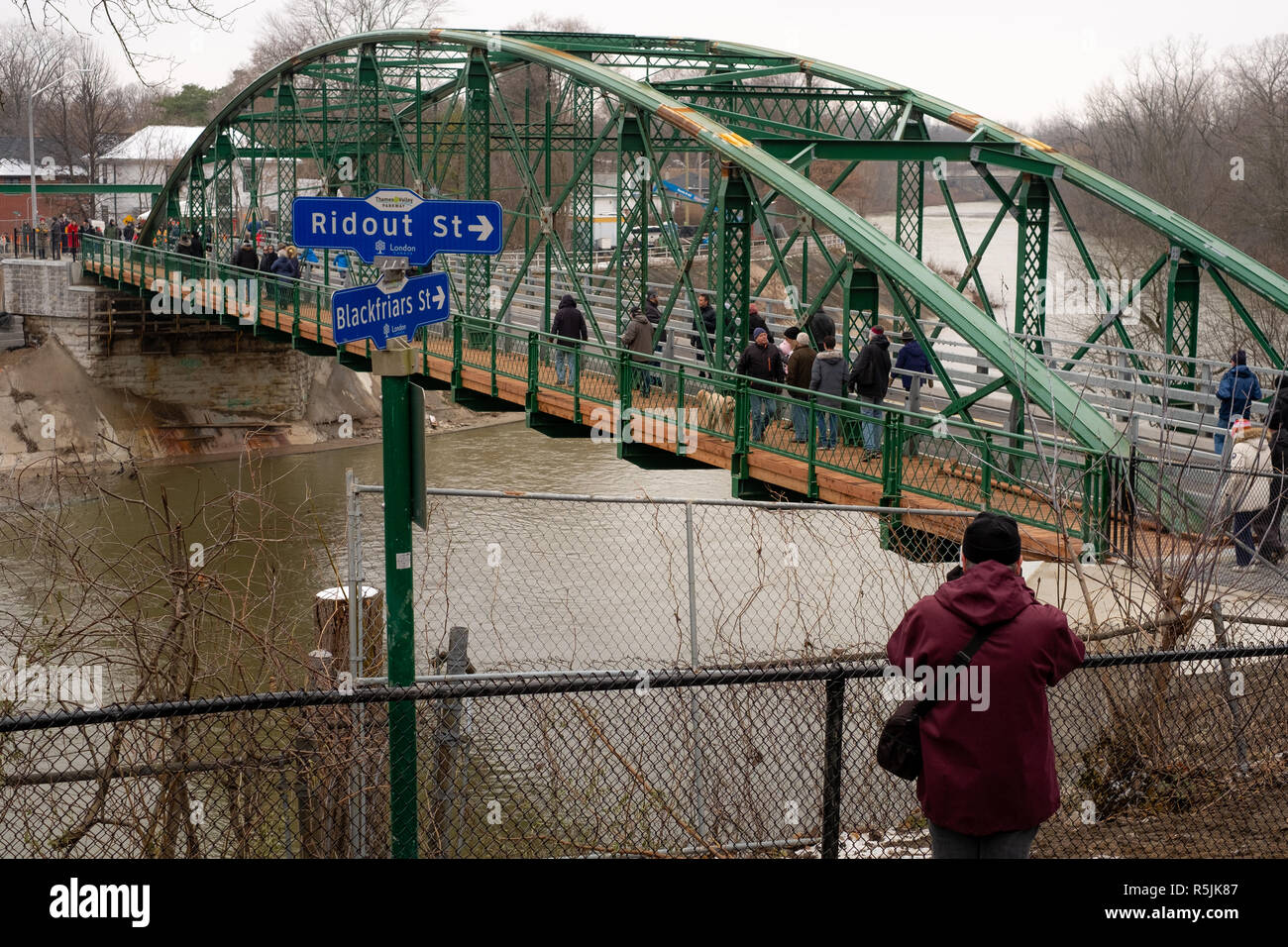 London, Canada, 1st December 2018. Londoners gather to celebrate the re ...