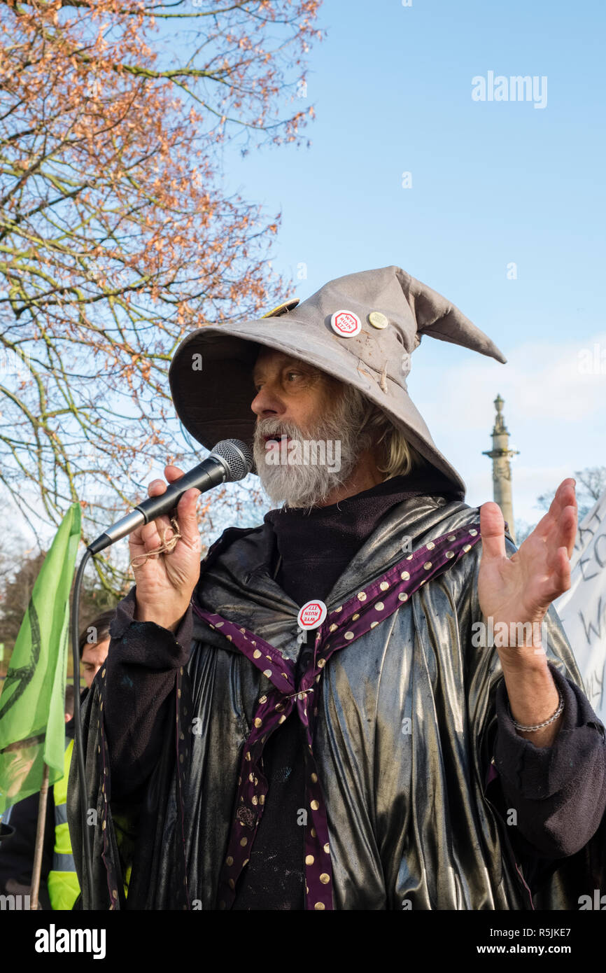 Hereford, UK. 1st December, 2018. Rick Guest (aka Gandalf), Greenpeace ...