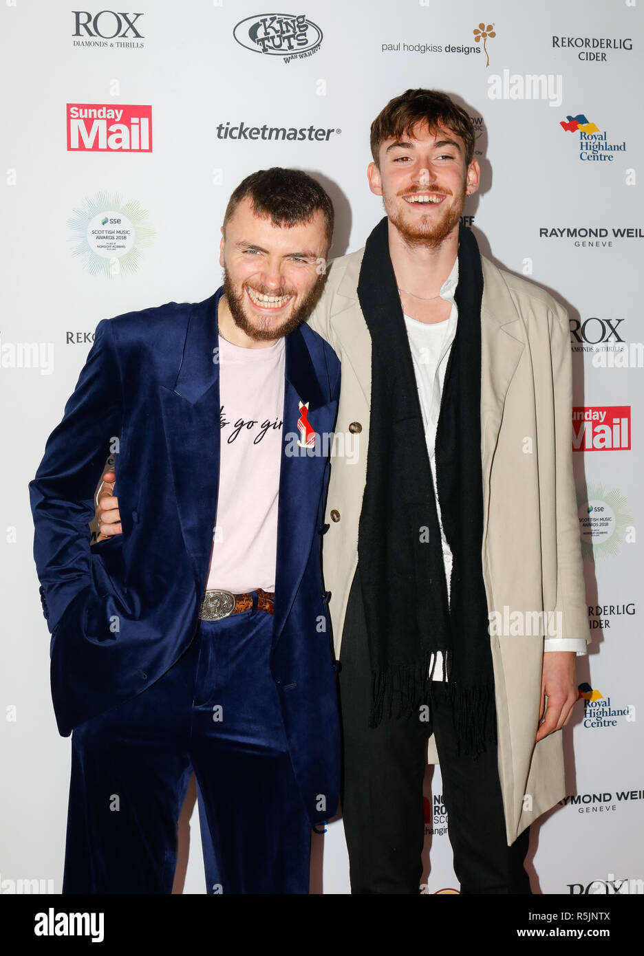 Glasgow, UK. 1st December, 2018. The SSE Scottish Music awards are one ...