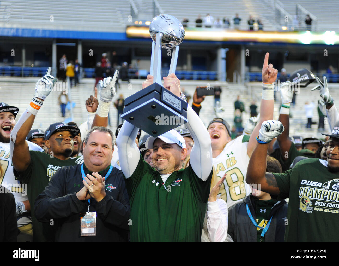 Murfreesboro, TN, USA. 01st Dec, 2018. UAB head coach, Bill Clark ...