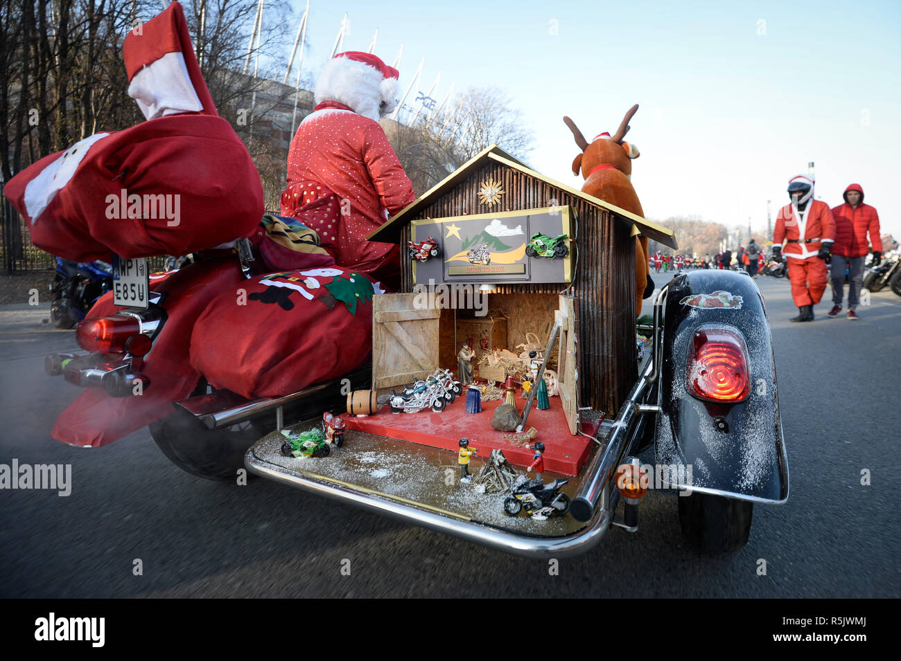 Motorcycle Santa Sleigh