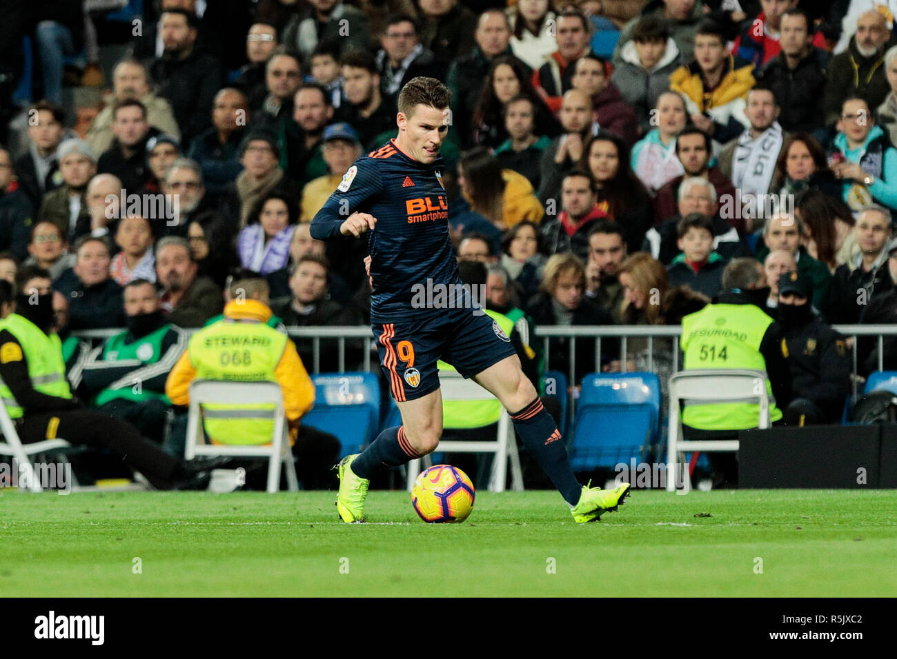 Valencia CF's Kevin Gameiro seen in action during La Liga match between ...