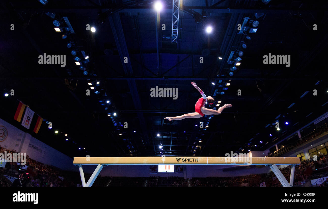 Lara Marie Hinsberger (MTV Stuttgart) at the balance beam. GES ...