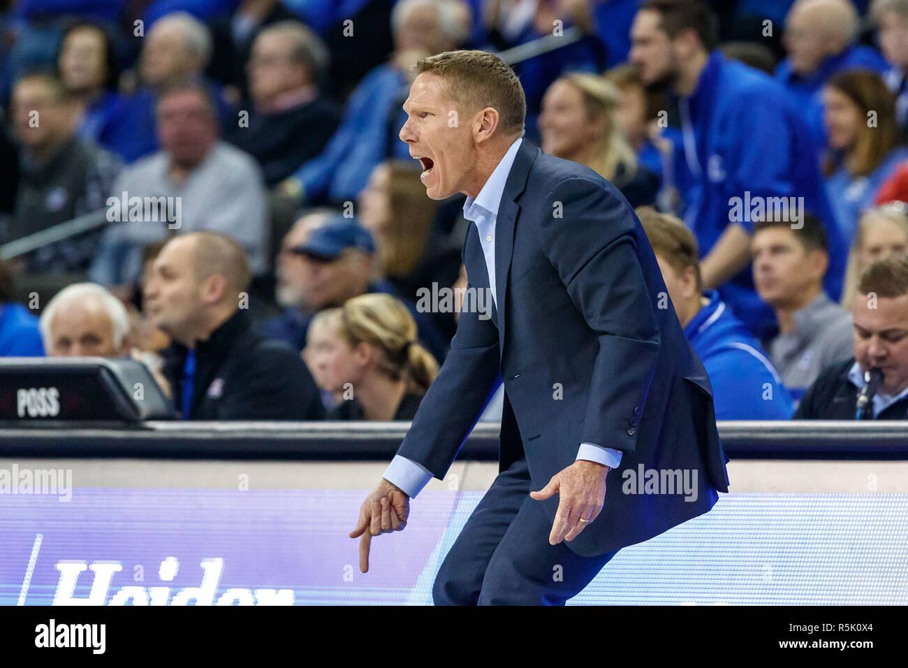 Omaha, NE U.S. 01st Dec, 2018. Gonzaga Bulldogs head coach Mark Few in ...