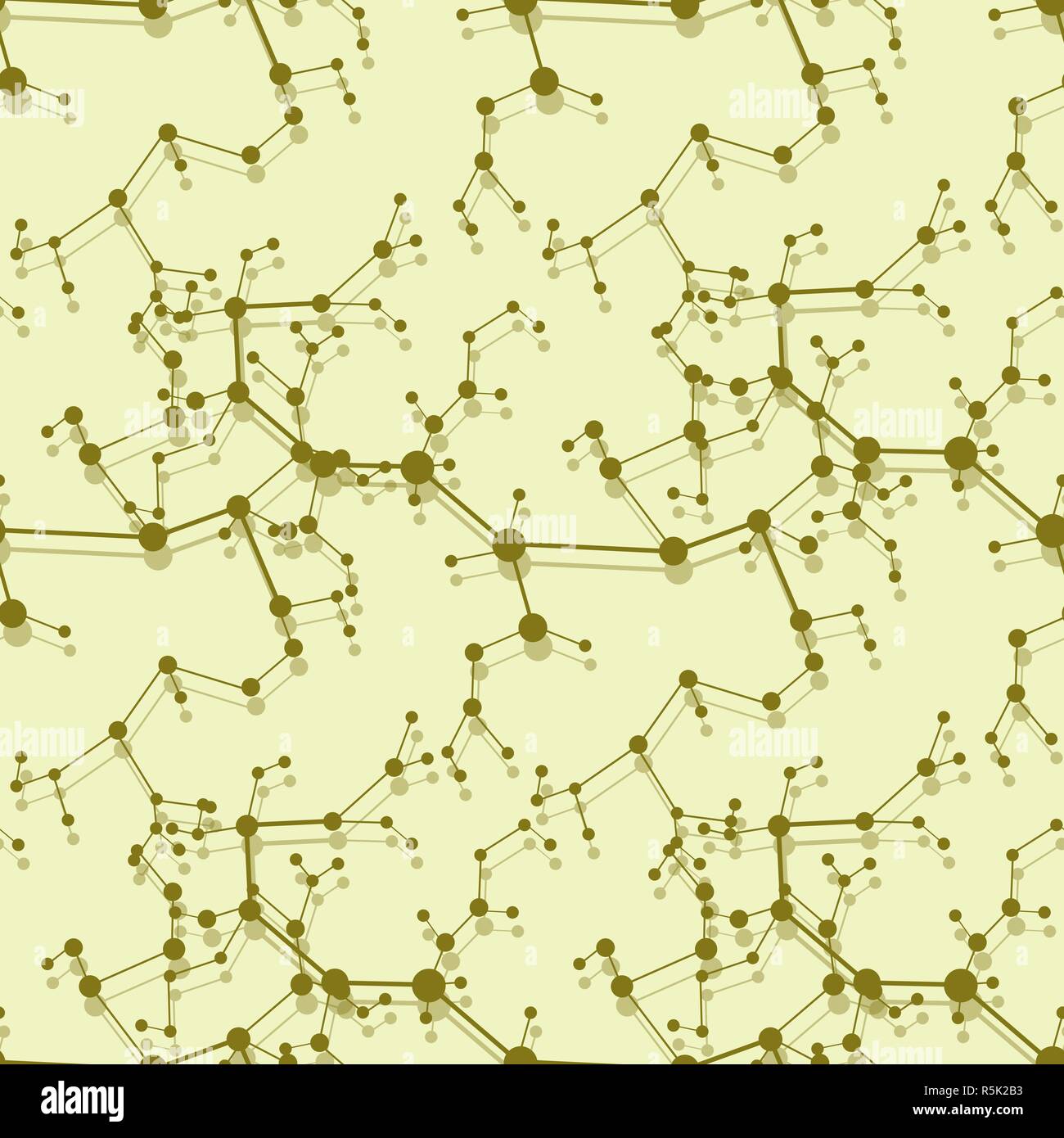 Seamless pattern with structures of molecules and communication ...