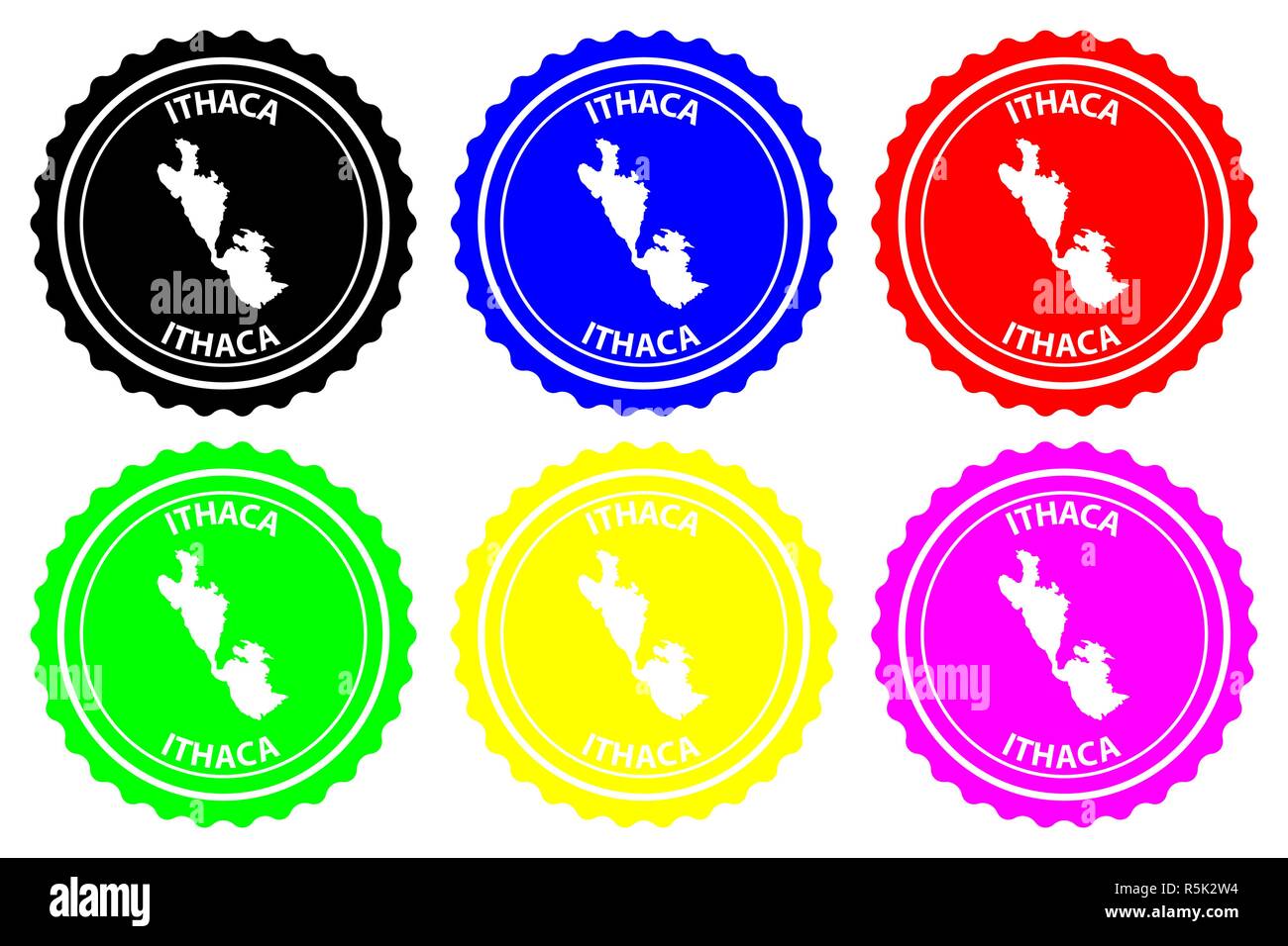 Map of ithaca hi-res stock photography and images - Alamy