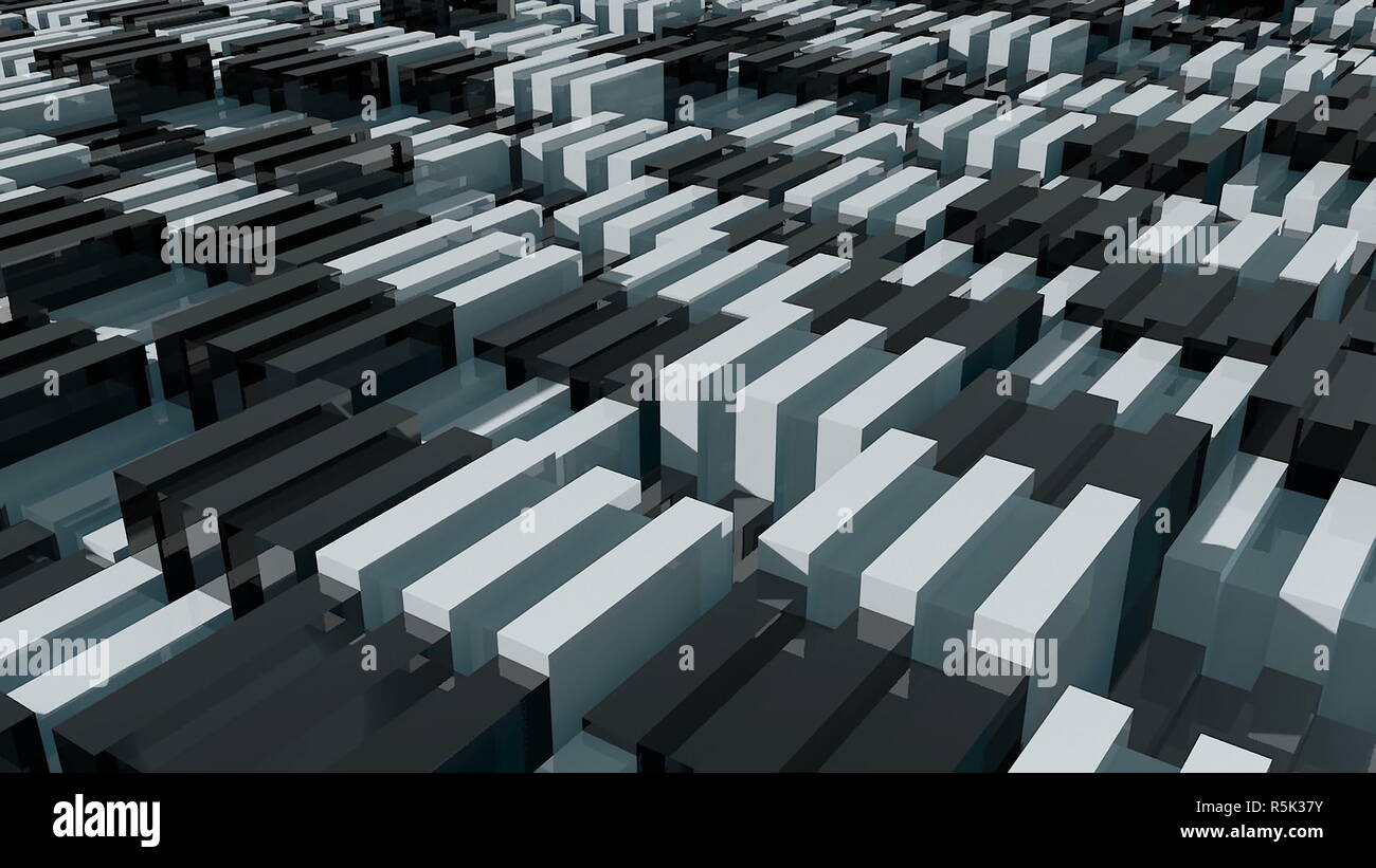 Blocks background. Random animation. Technology background Stock Photo ...