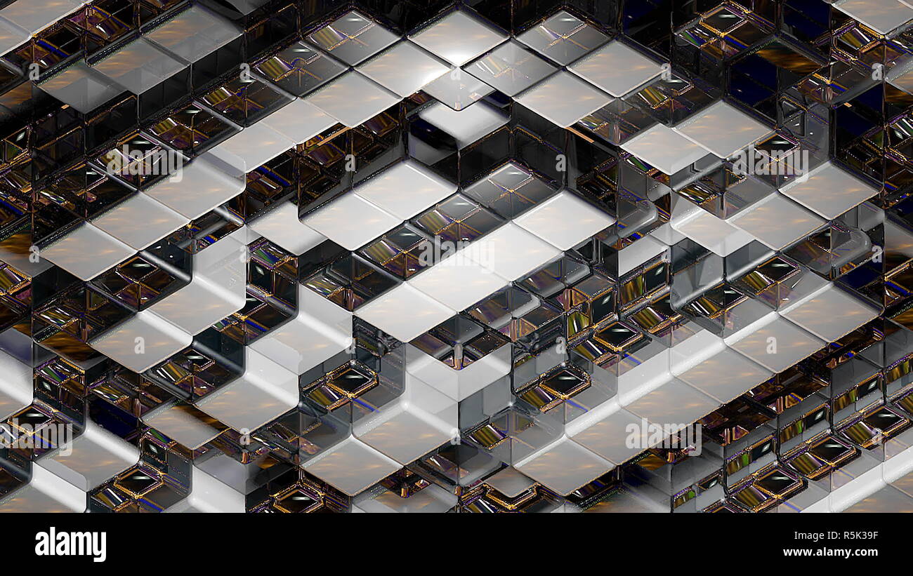 Abstract background with realistic cubes Stock Photo - Alamy