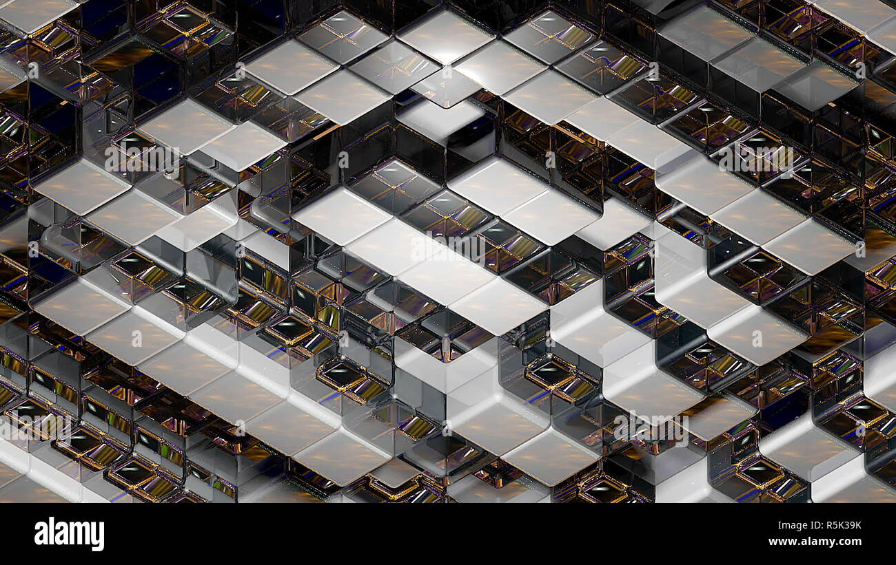 Abstract background with realistic cubes Stock Photo - Alamy