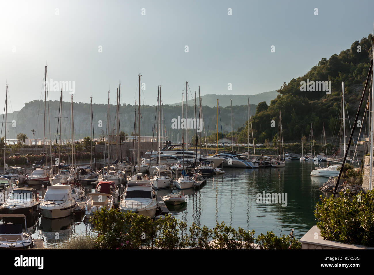 yacht dock in Italy view Stock Photo - Alamy