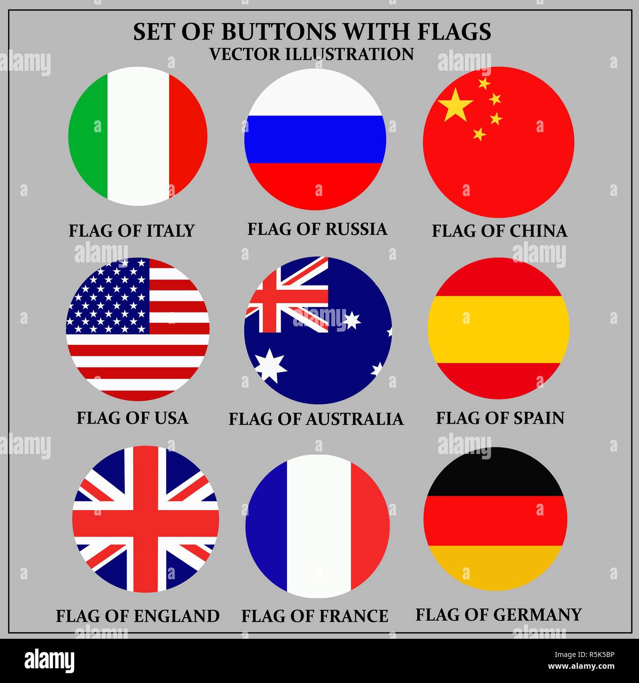 Bright set of banners with flags. Colorful illustration with flags of ... Bright set of banners with flags. Colorful illustration with flags of ...