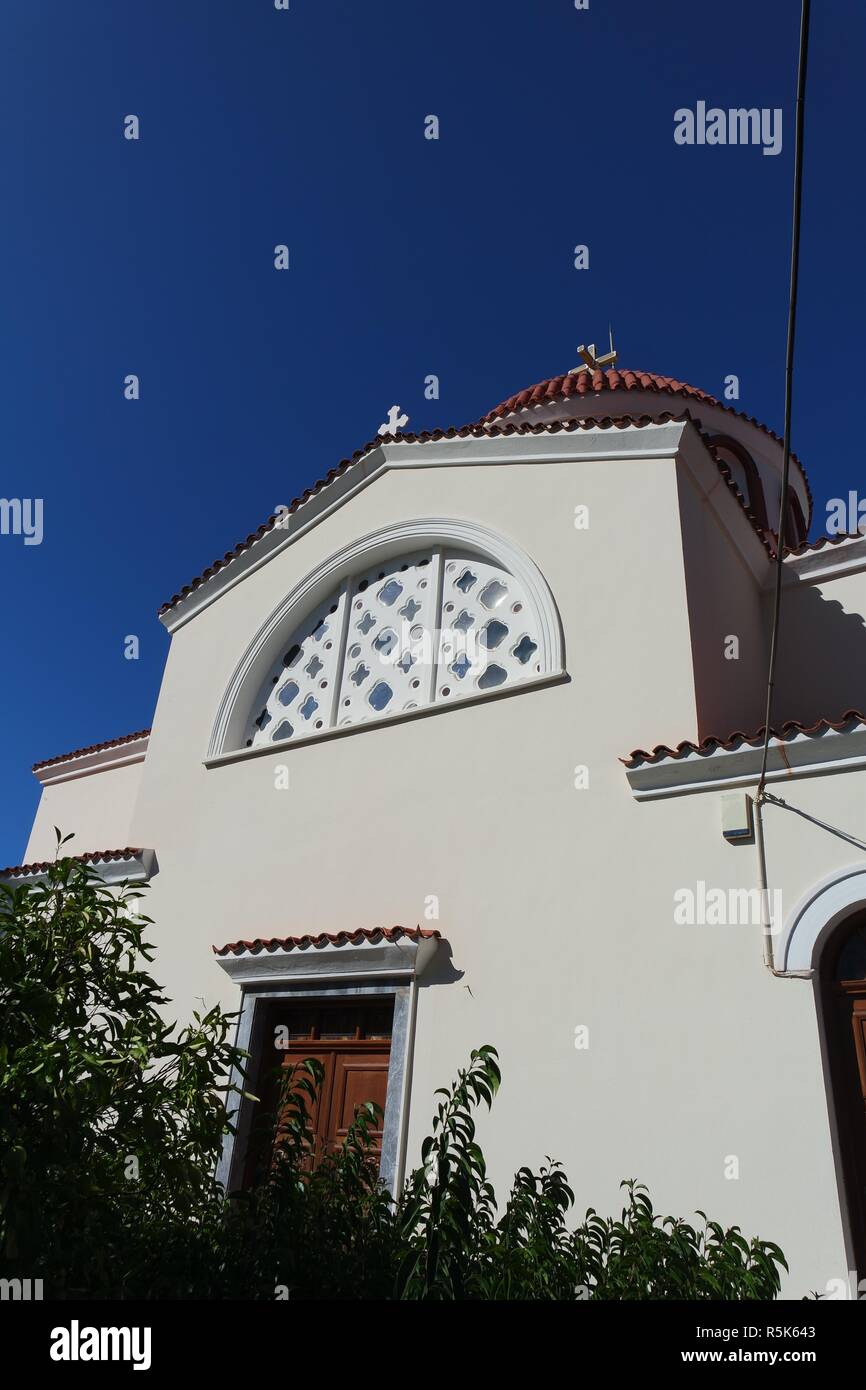 church architecture on crete,elounda Stock Photo - Alamy