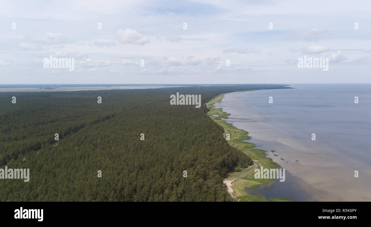Engure Latvia Aerial view of countryside drone top view Stock Photo - Alamy