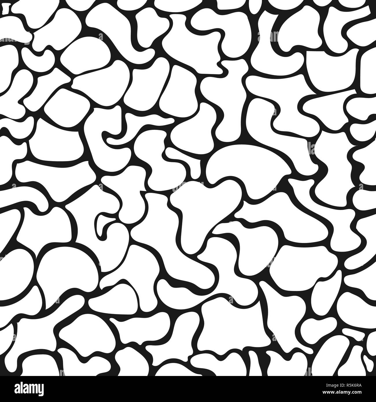 Irregular shapes pattern Black and White Stock Photos & Images - Alamy