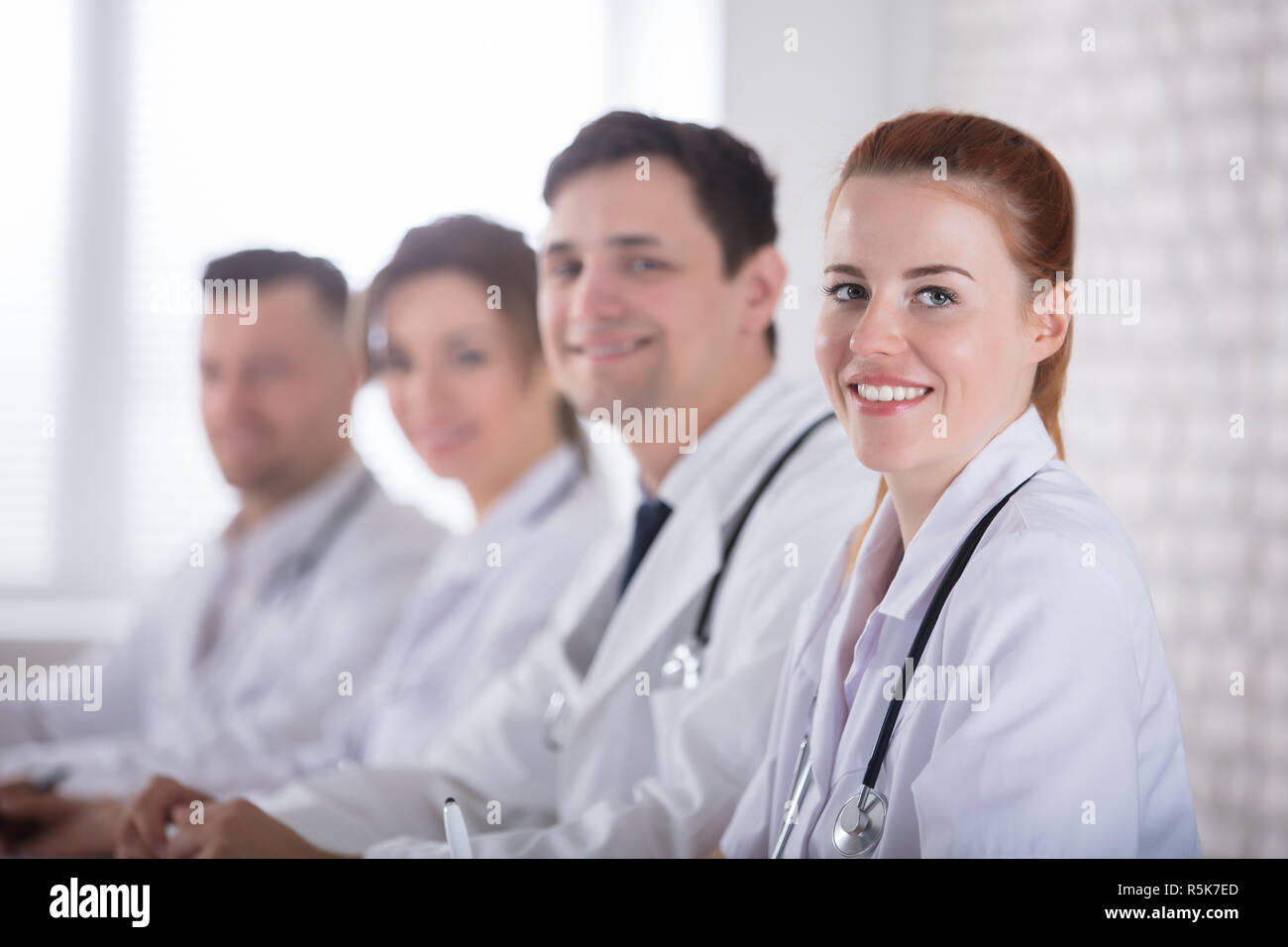 Happy Medical Team Stock Photo - Alamy
