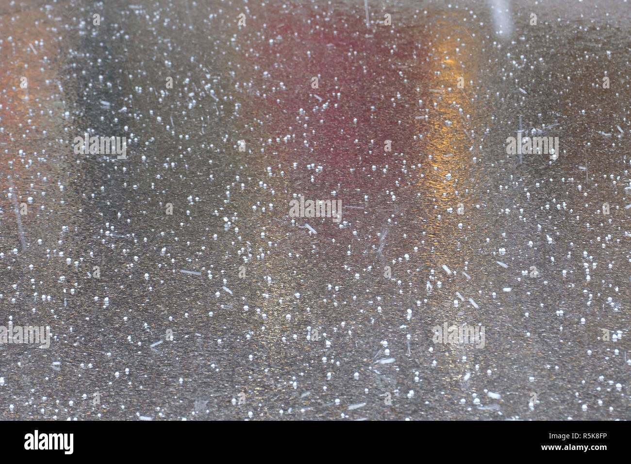 hail in the summer on a road Stock Photo - Alamy