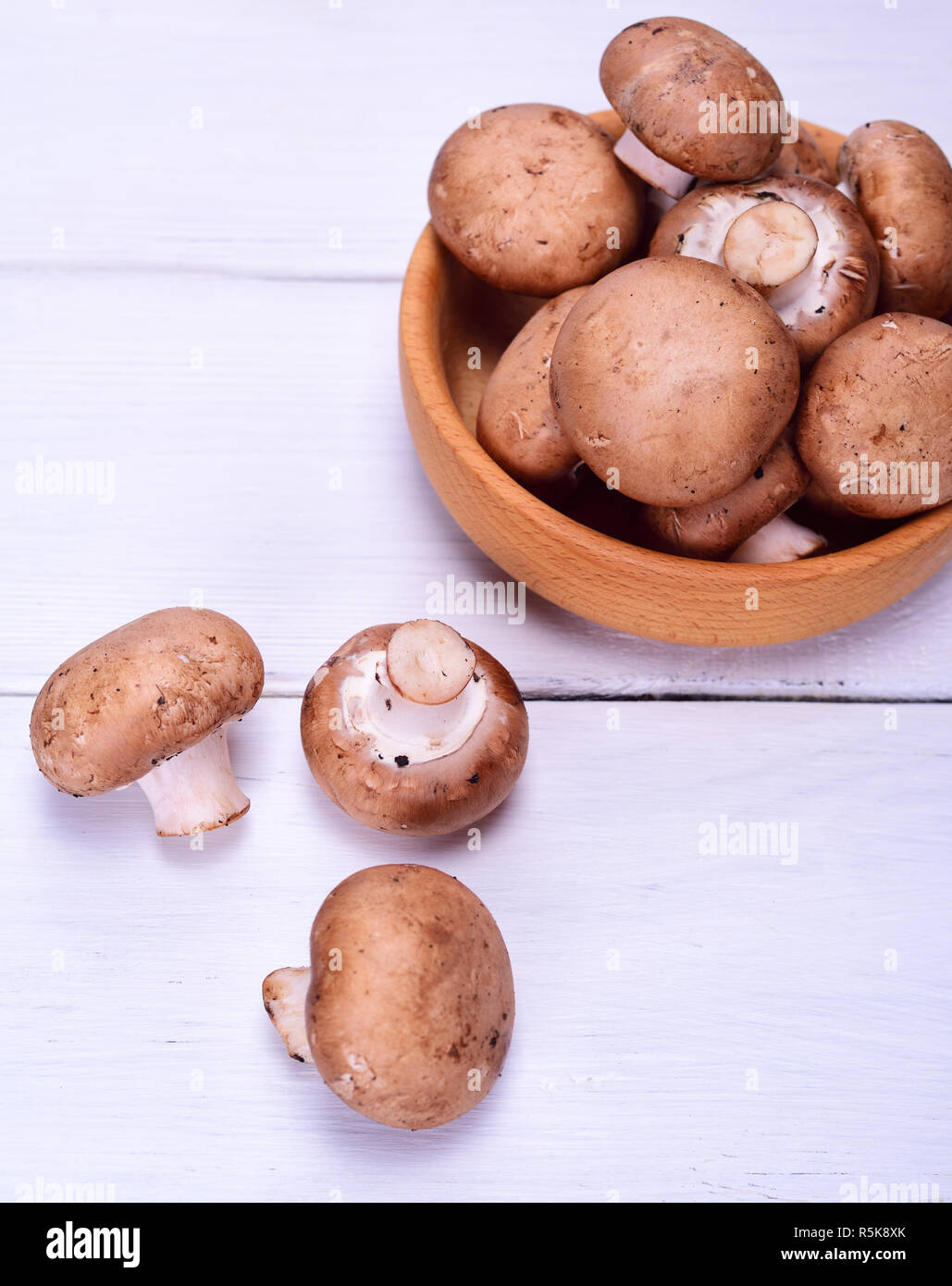 Fresh mushrooms champignon Stock Photo - Alamy