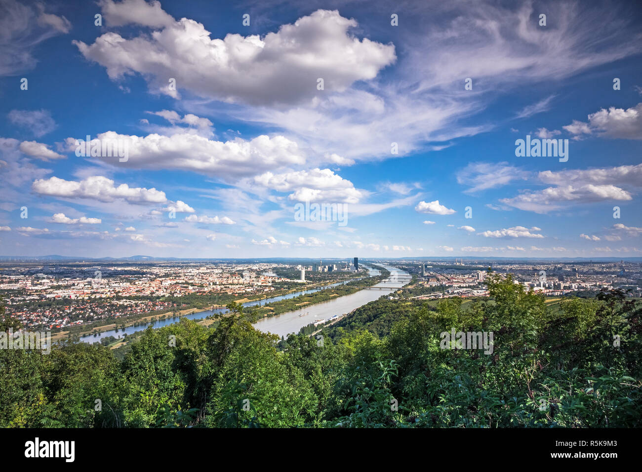 Danube vienna aerial hi-res stock photography and images - Alamy