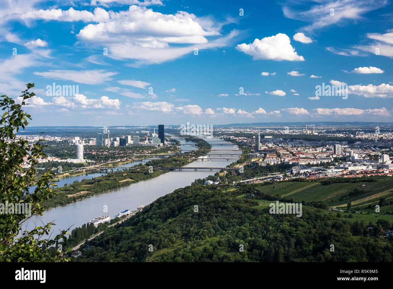 Danube vienna aerial hi-res stock photography and images - Alamy