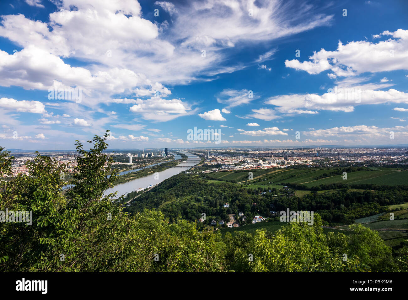 Danube vienna aerial hi-res stock photography and images - Alamy
