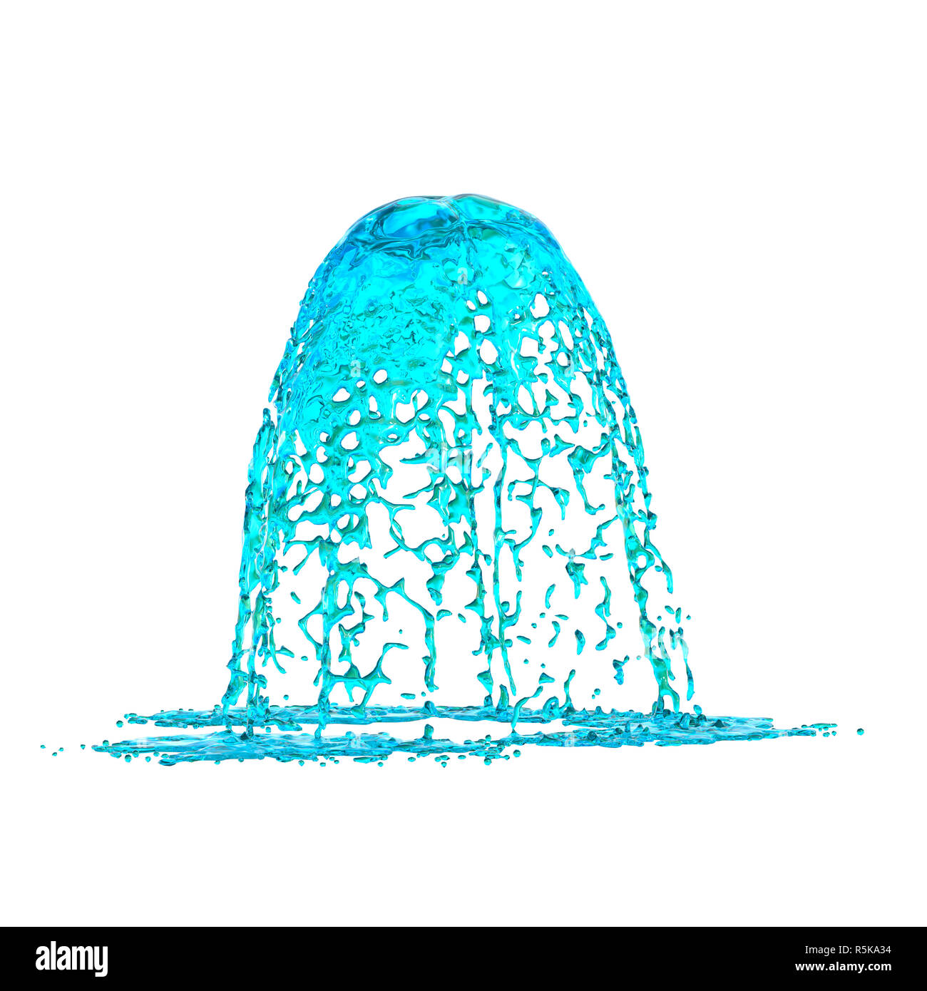 3D Rendering Abstract Water Fountain on White Stock Photo - Alamy