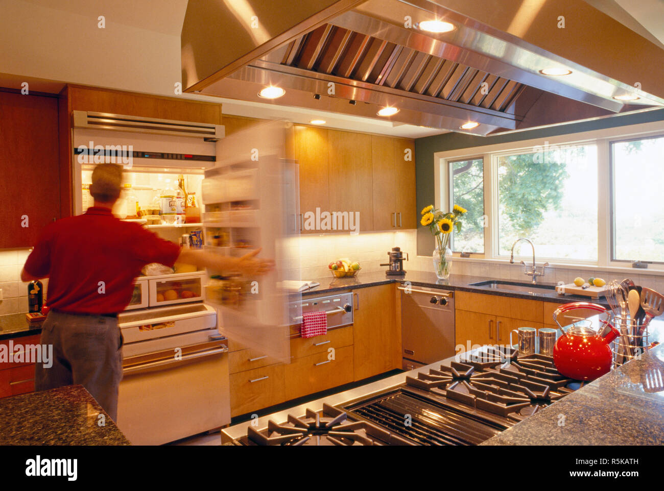Upscale kitchen in northeastern United States Stock Photo - Alamy