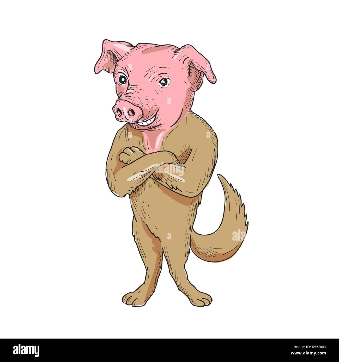 Arms crossed illustration Cut Out Stock Images & Pictures - Alamy