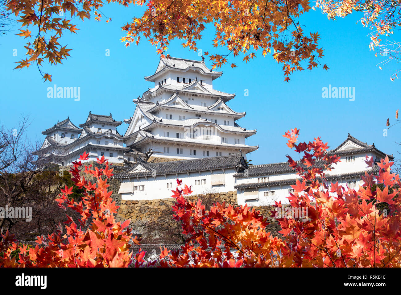 beautiful himeji castal in the fall season, Japan Stock Photo - Alamy