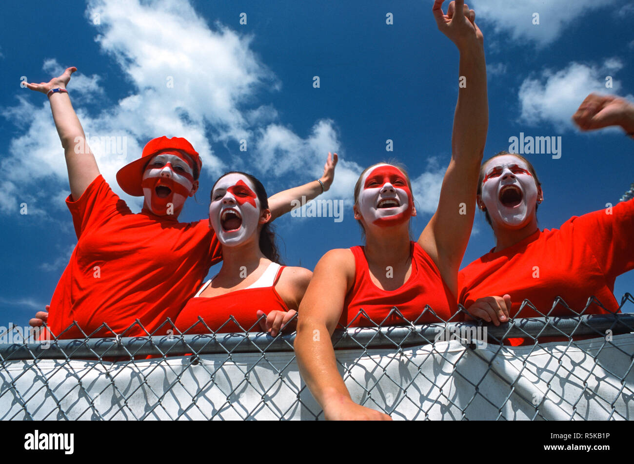 Face painted fans us hi-res stock photography and images - Alamy