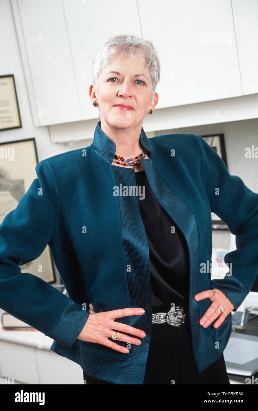 Self-assured CEO in her corporate office, USA Stock Photo - Alamy