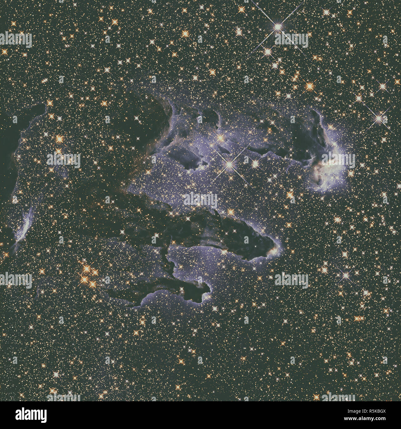 Pillars of Creation. Eagle Nebula in the constellation Serpens Stock ...