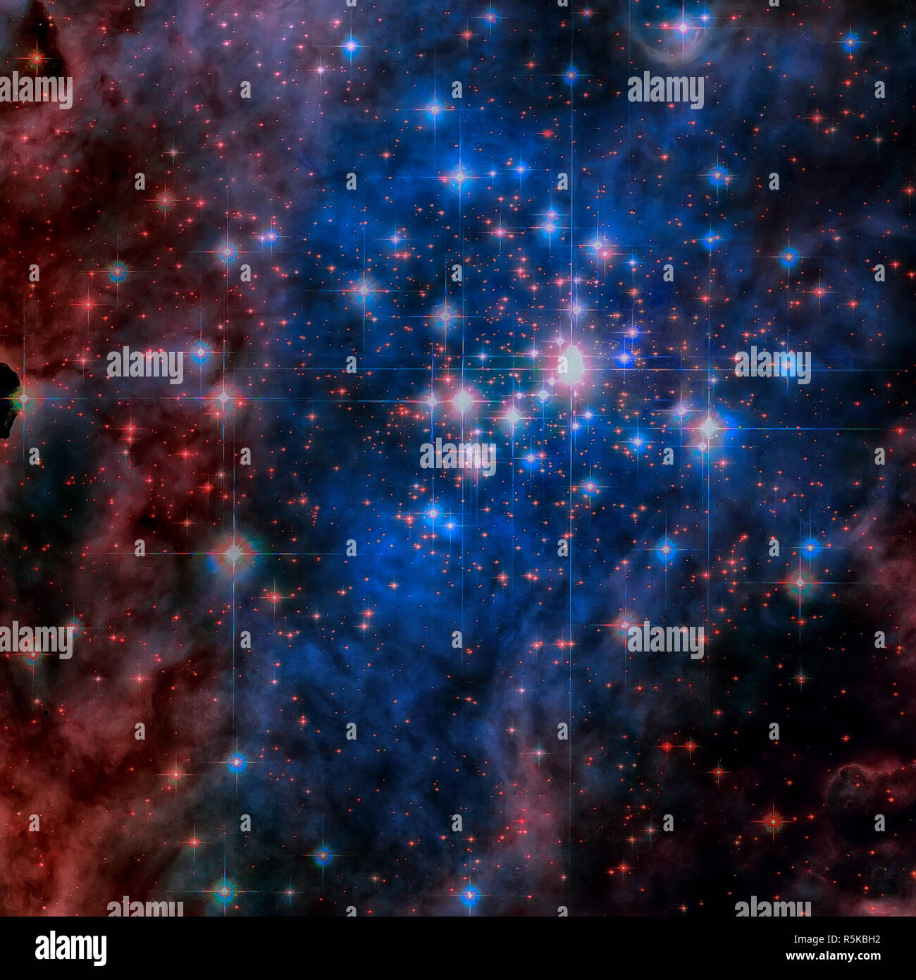 Star cluster Trumpler 14. One of the bright stars in Milky Way Stock ...