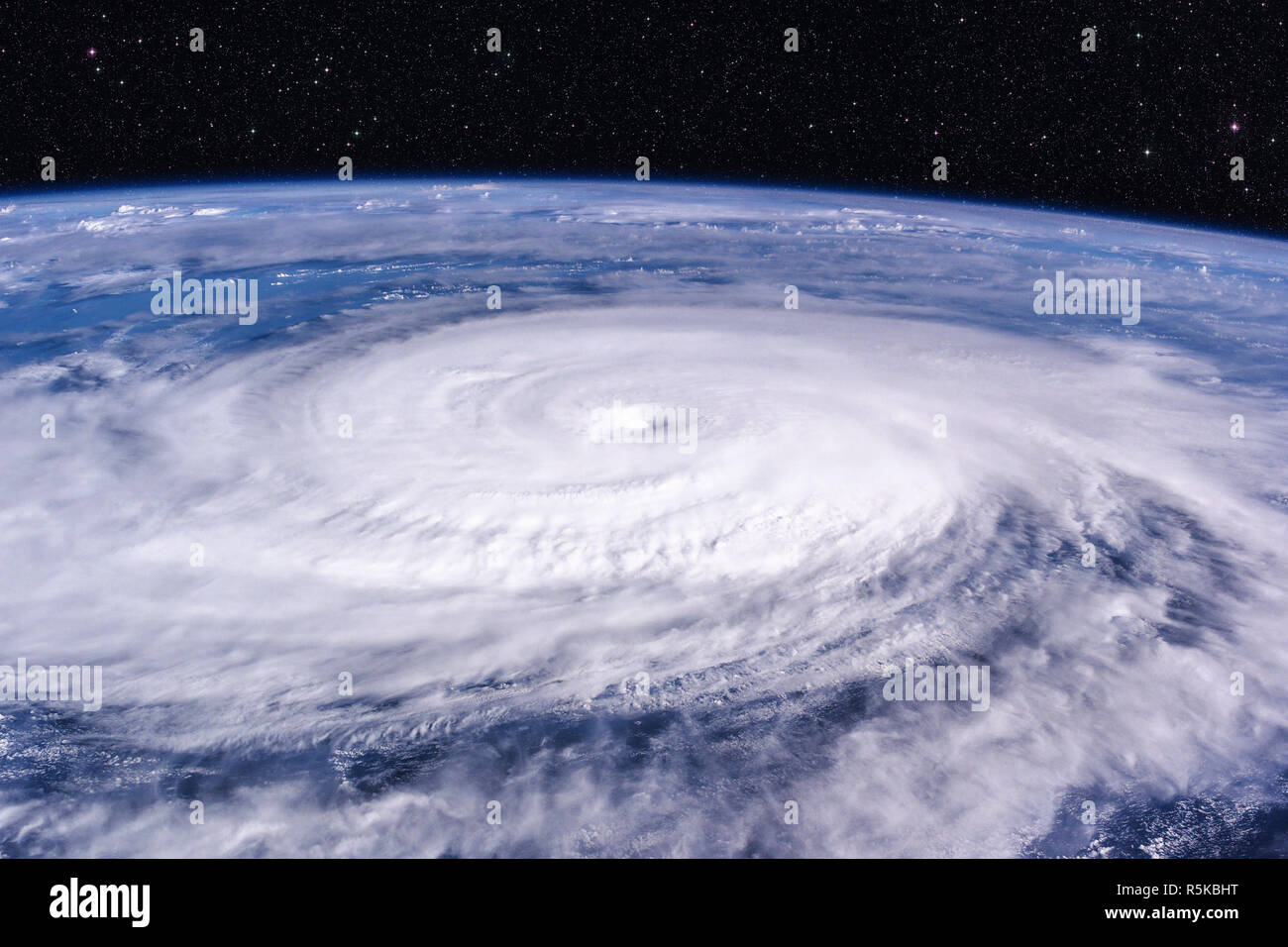 Typhoon over planet Earth - satellite photo Stock Photo - Alamy