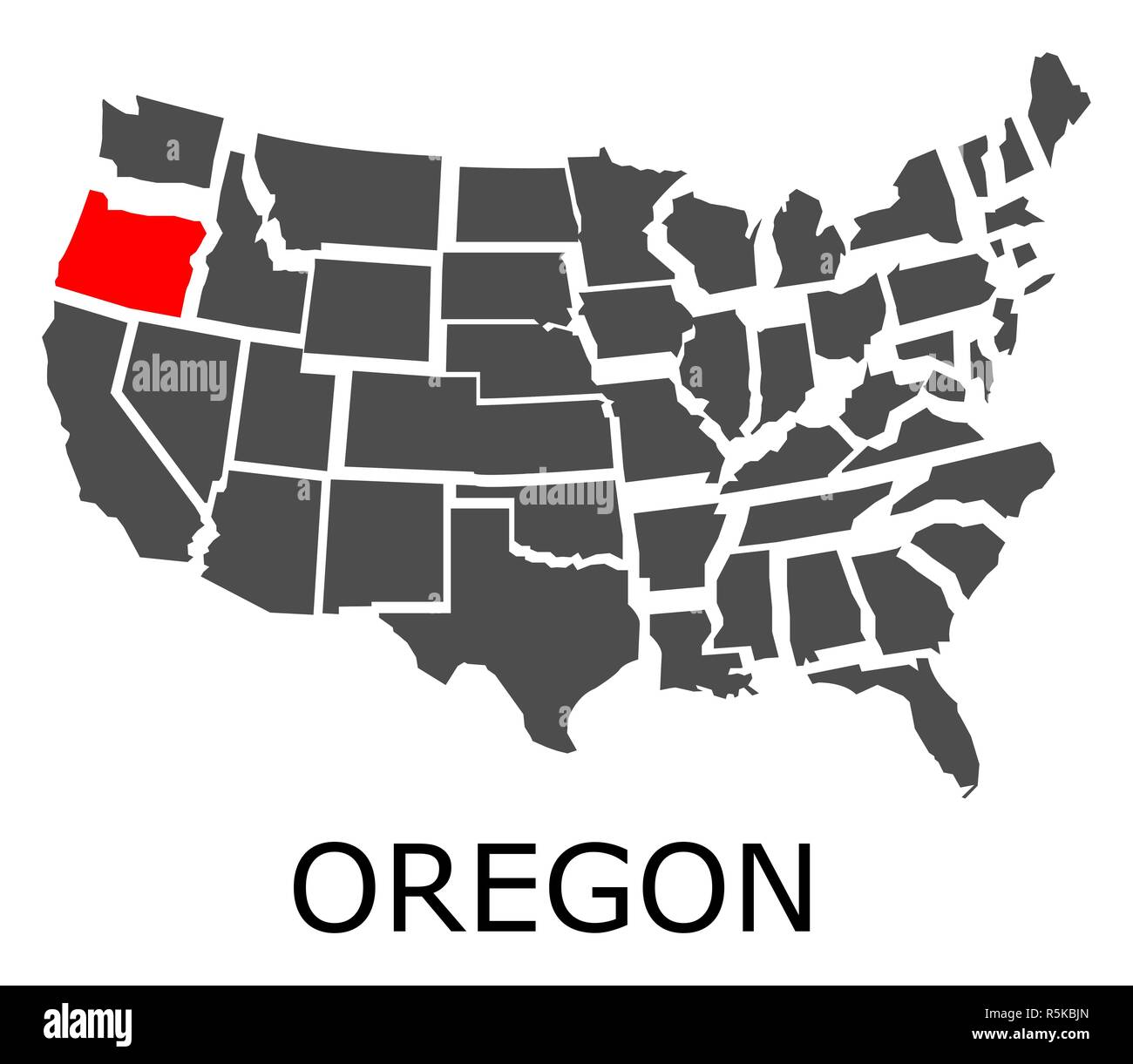 Oregon sign on white Cut Out Stock Images & Pictures - Alamy