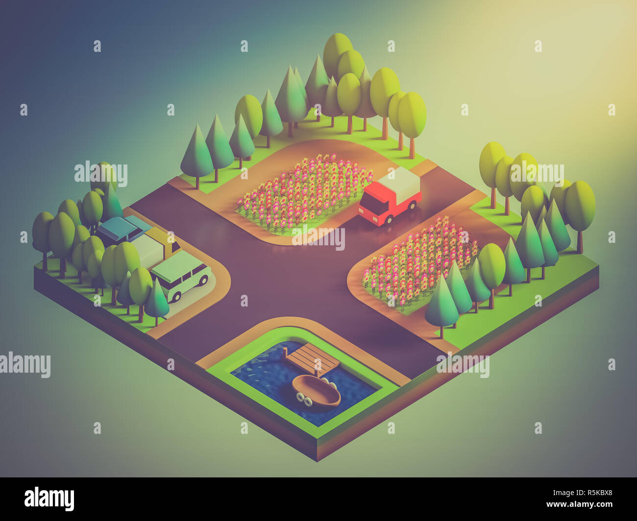 green earth concept in isometric view Stock Photo - Alamy