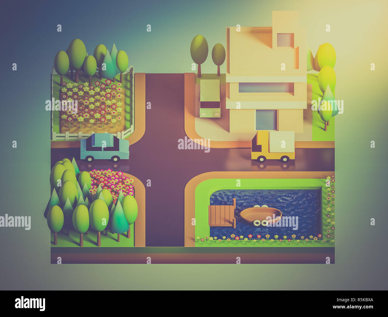 green earth concept in isometric view Stock Photo - Alamy