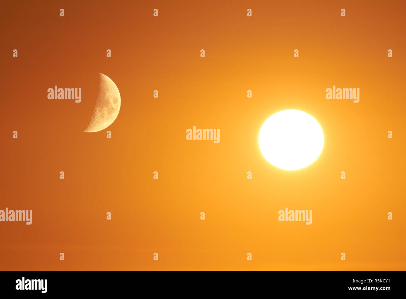 sun and moon Stock Photo - Alamy