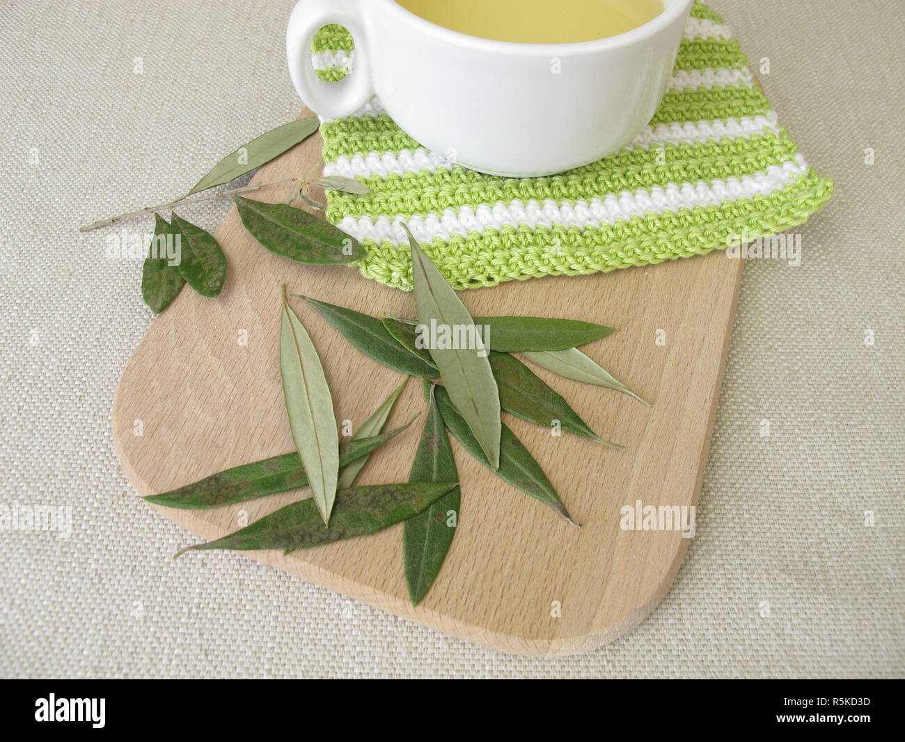 a cup of olive leaf tea Stock Photo - Alamy