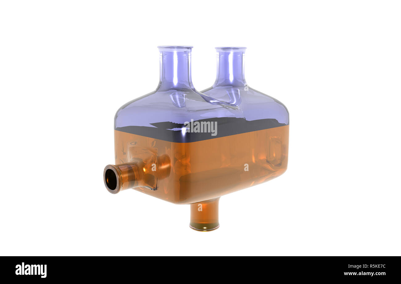 laboratory flask with chemicals isolated Stock Photo - Alamy