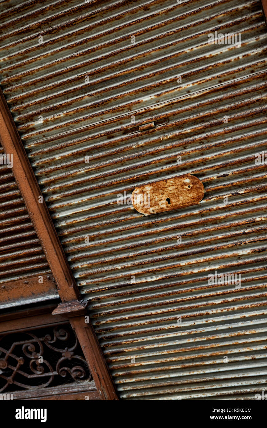 Closed iron curtain Stock Photo - Alamy