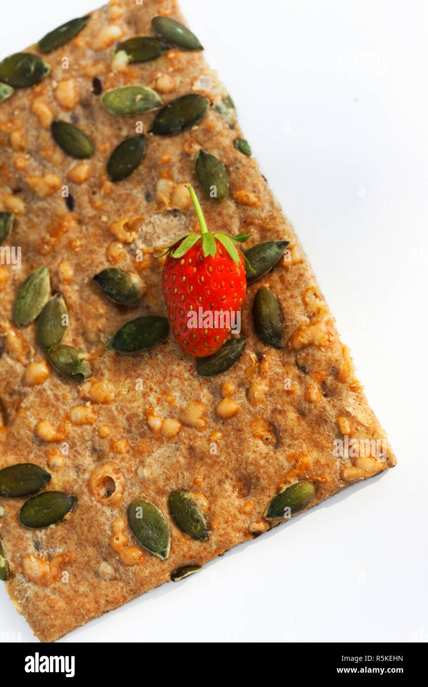 Cracker and strawberry Stock Photo - Alamy