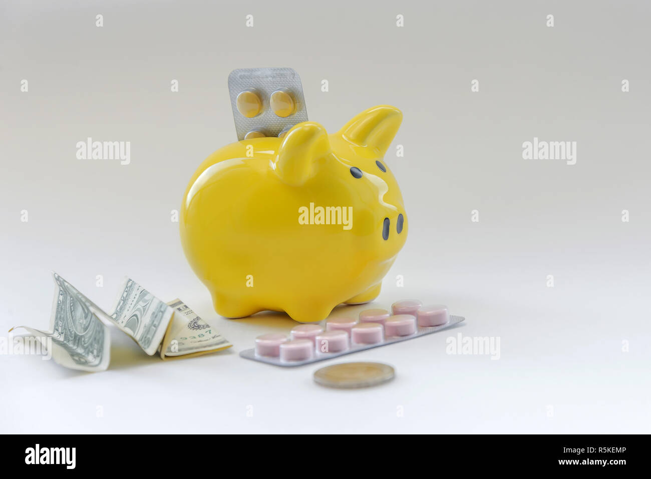 concept of expensive drugs. social problems. piggy bank Stock Photo - Alamy