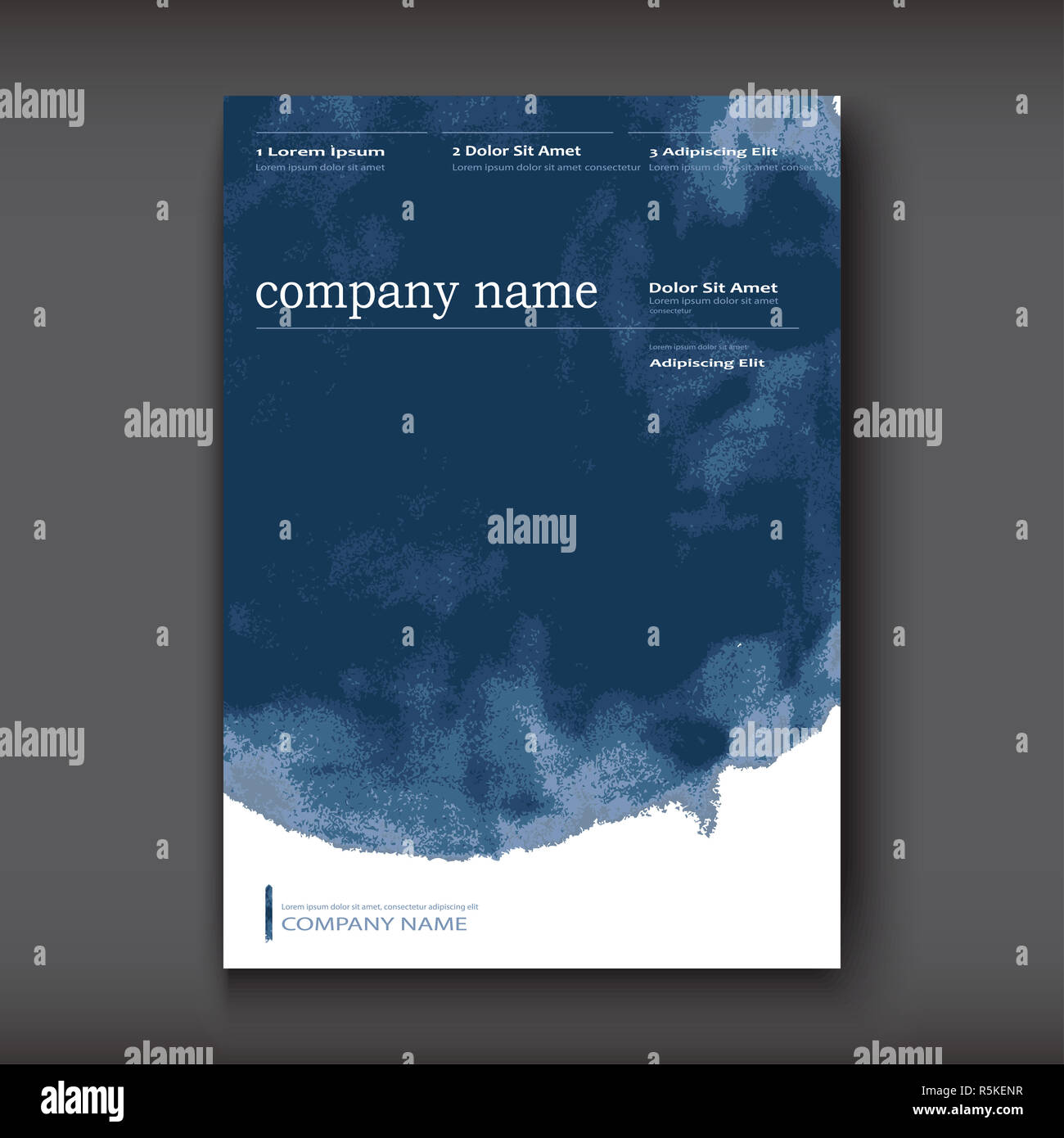 Blue Watercolor explosion shape artistic covers design set. Decorative ...