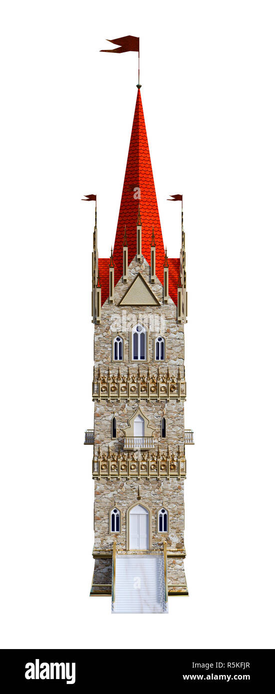 Medieval style tower on Cut Out Stock Images & Pictures - Alamy