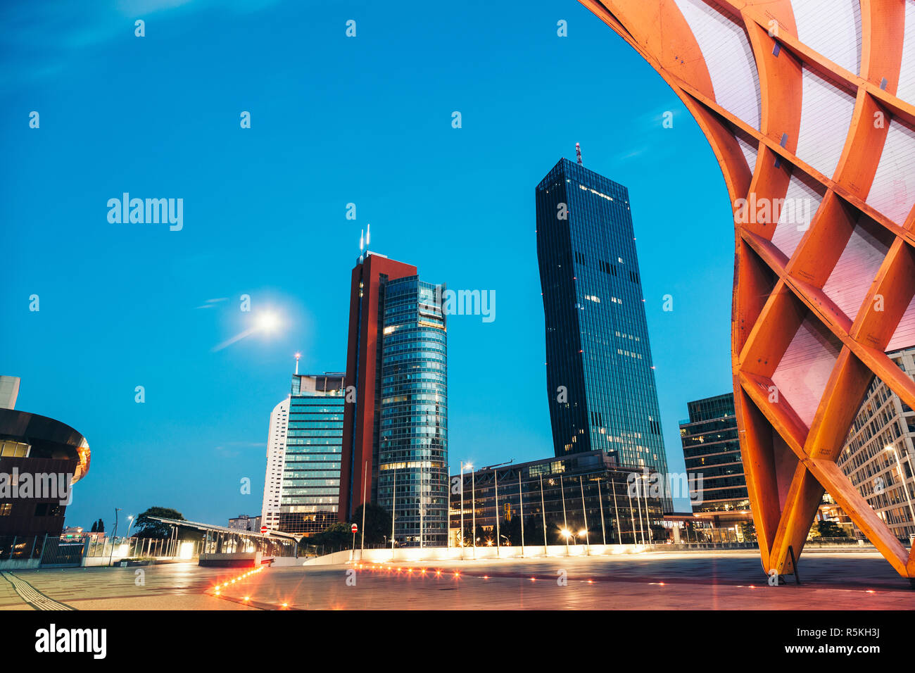 Skyscrapers and modern architecture in Vienna Austria Stock Photo - Alamy