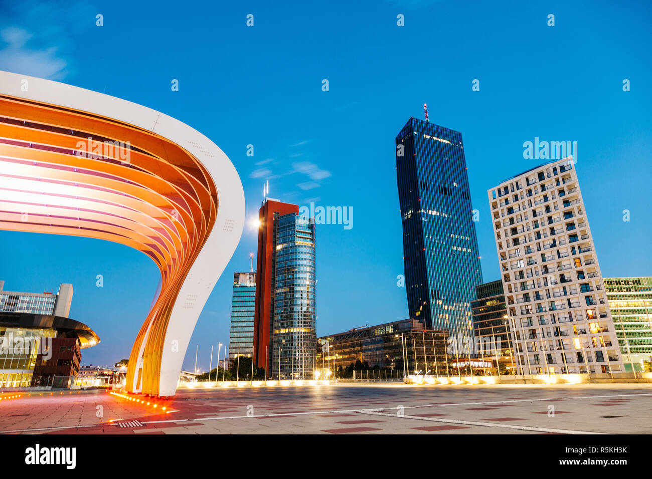 Skyscrapers and modern architecture in Vienna Austria Stock Photo - Alamy