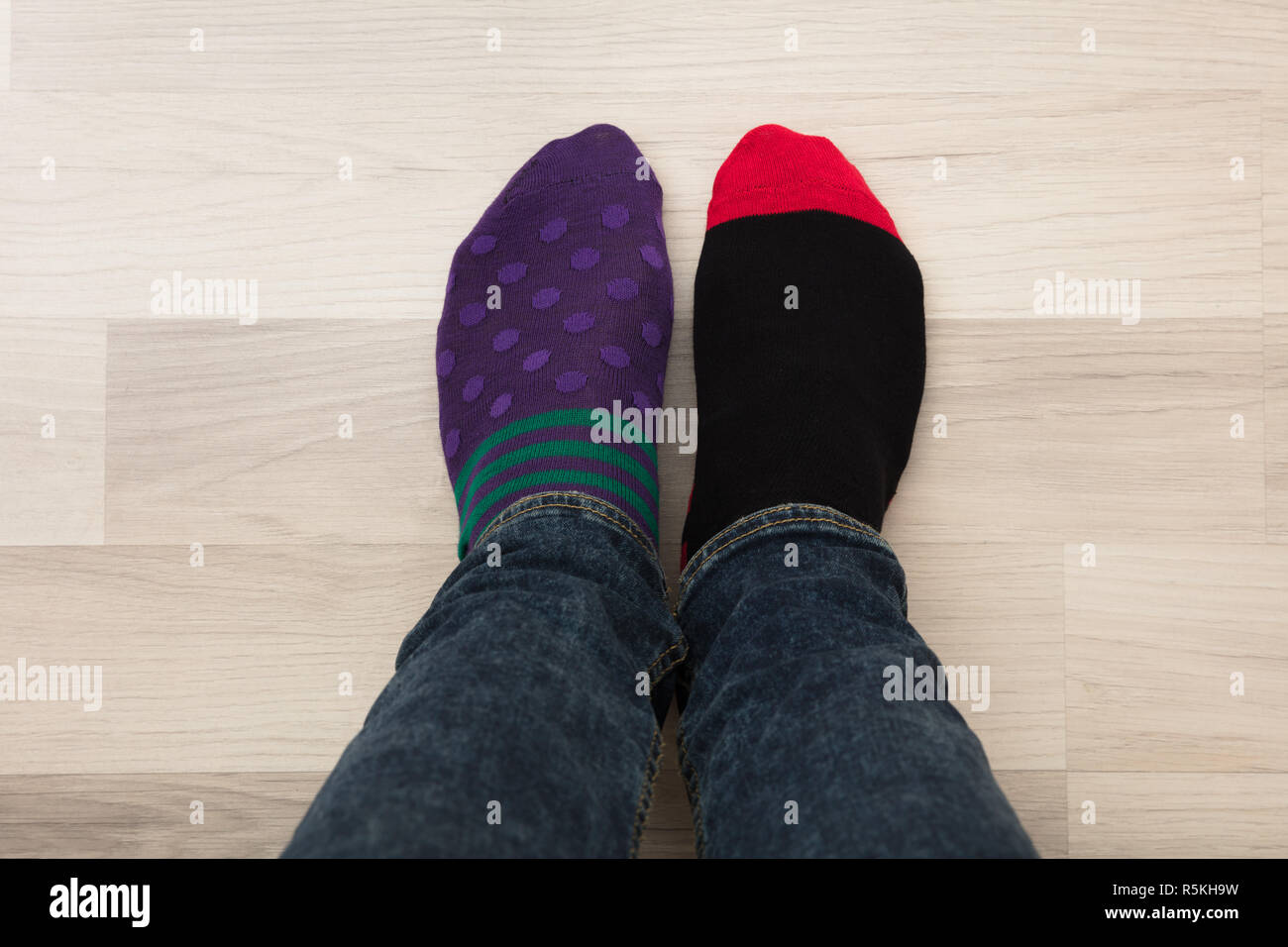 Human feet black socks hi-res stock photography and images - Alamy
